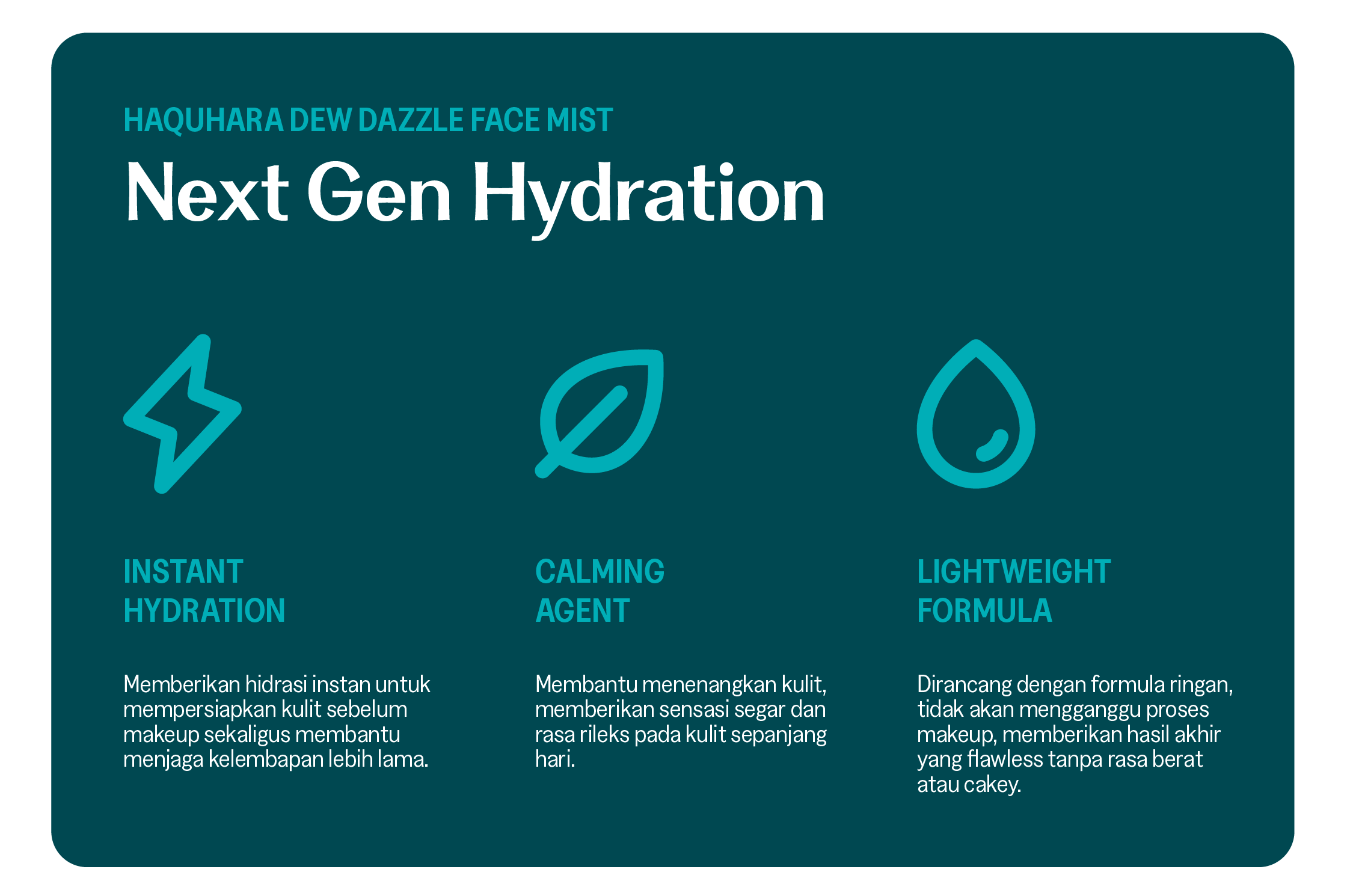 Jual Haquhara Dew Dazzle Face Mist / Face Mist Makeup Skin Preparation Ultra Hydration / Face ...