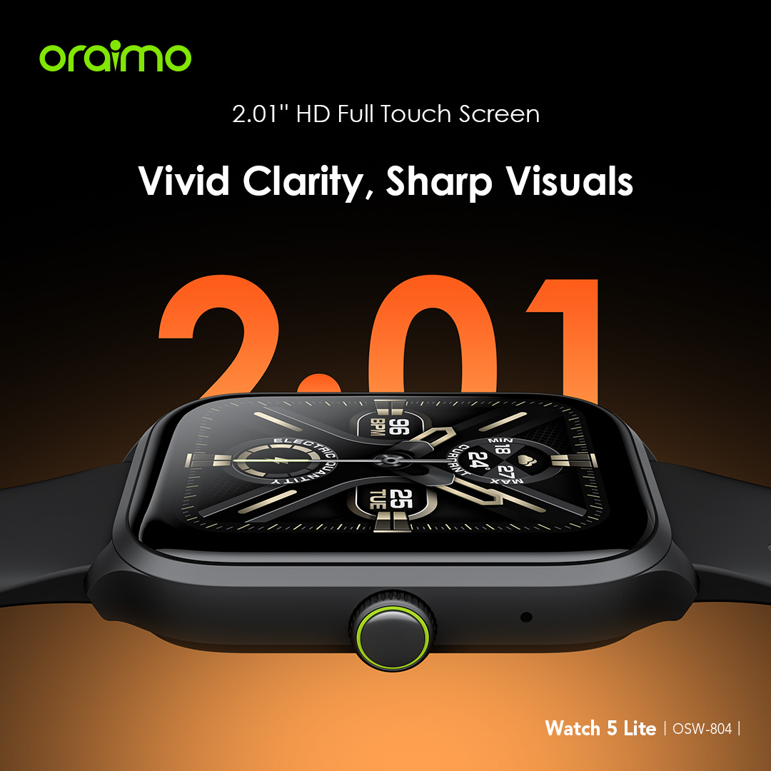 Jual (NEW LAUNCHING) oraimo Watch 5 Lite Smartwatch OSW-804 Jam Tangan ...