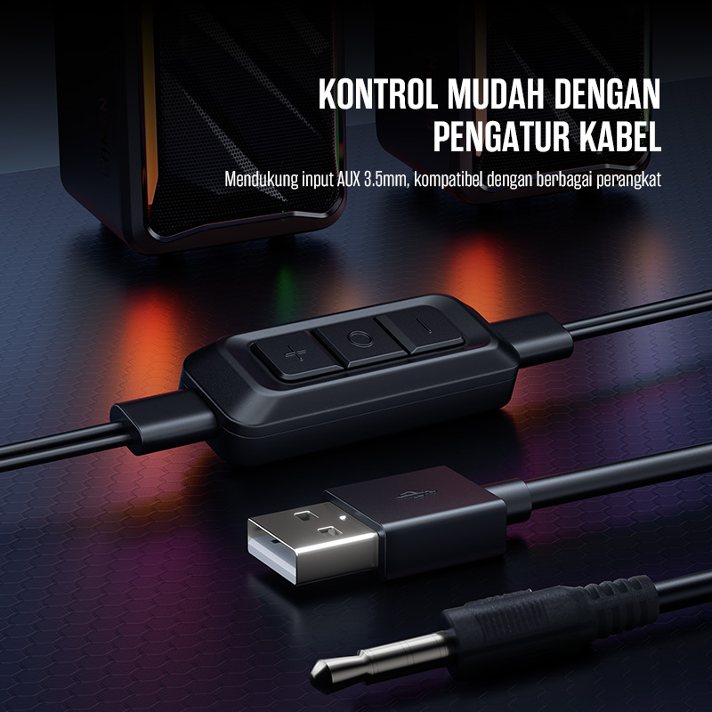 Jual GAMEN GS7 Speaker Bluetooth Super Bass Surround Sound 7 RGB Mode ...