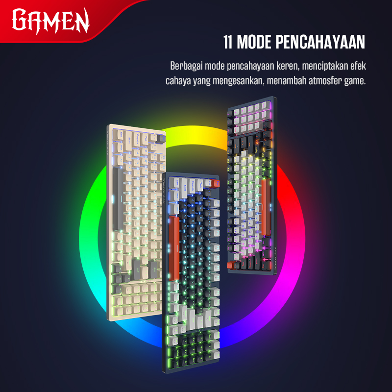 Jual GAMEN Keyboard Gaming Mechanical Linear Switch 94 Keys RGB Light Titan 7 Original Cocok ...