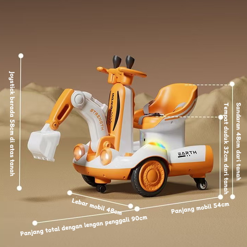 Jual LOZTOYS Mobil Aki Anak Ride On Balance Car Excavator Mainan ...