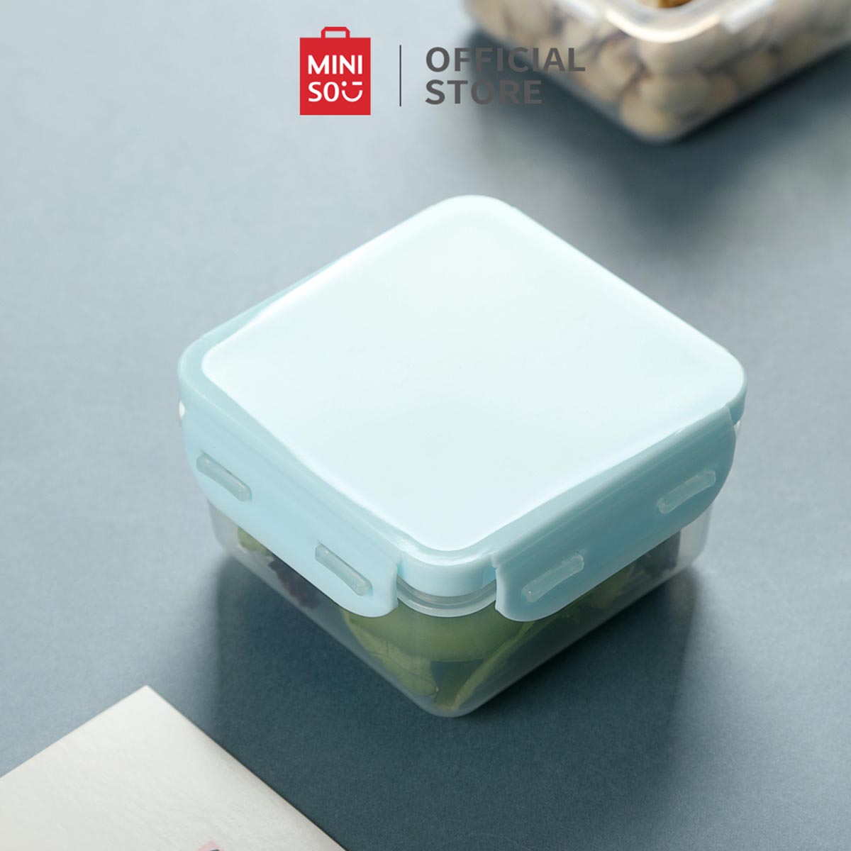 Jual Miniso X Macaron Color Kotak Penyimpanan Persegi Warna 330mL Kotak ...