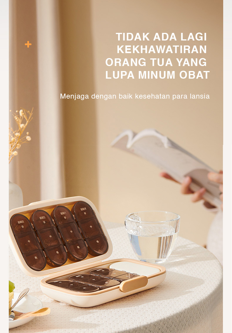 Jual ECOCO Weekly Medicine Box - Kotak pil tujuh hari seminggu kotak ...