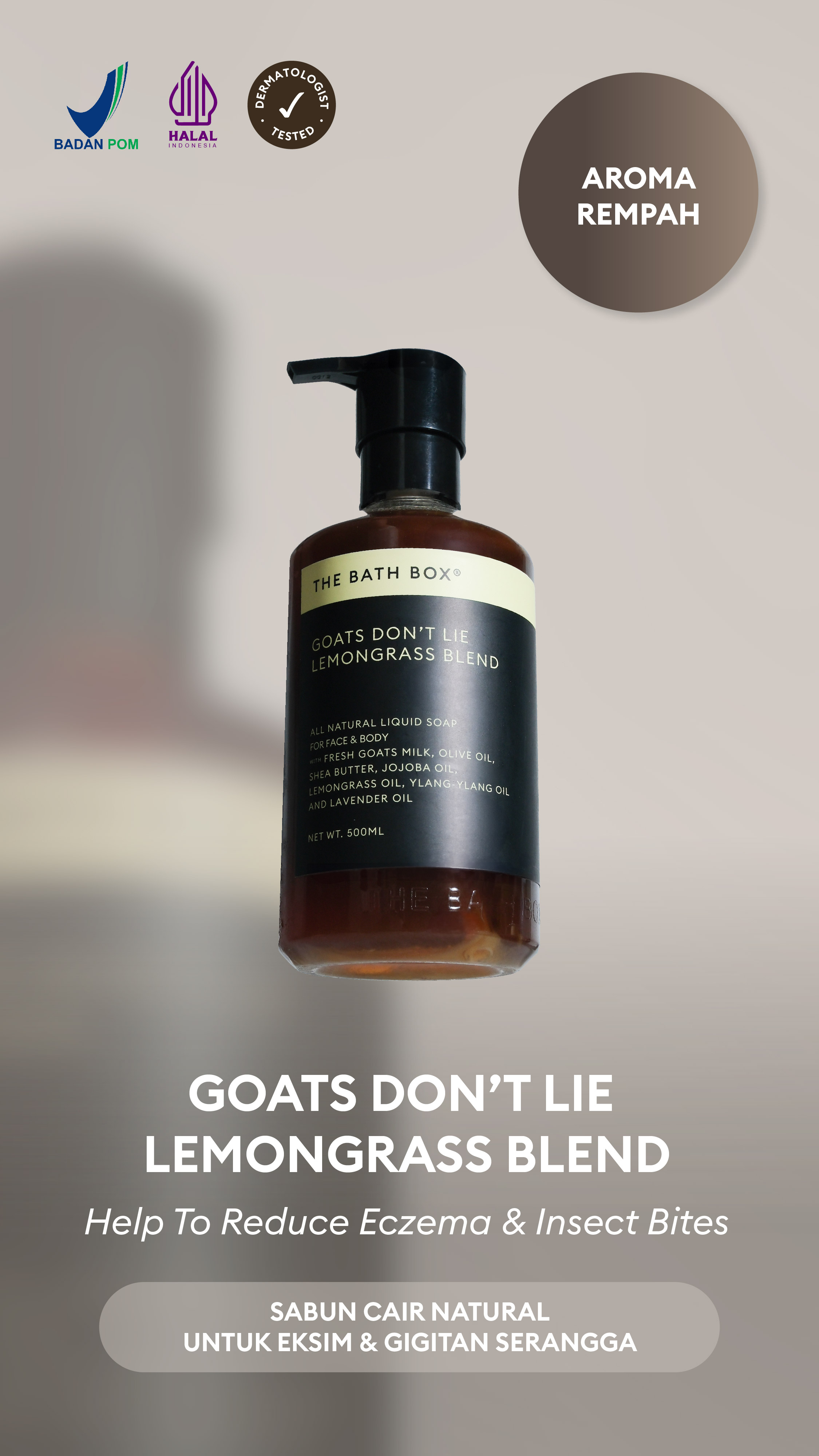 Jual THE BATH BOX - Goats Don't Lie Lemongrass Blend Liquid Soap (GDL ...