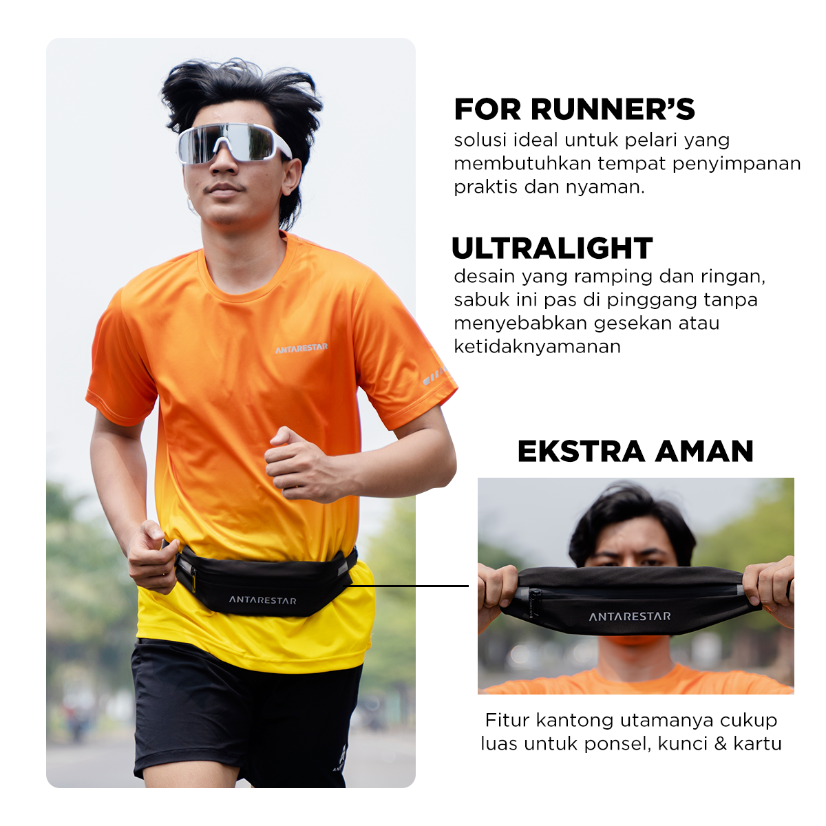 Jual ANTARESTAR Official - Running Belt Vertex Tas Pinggang Olahraga ...