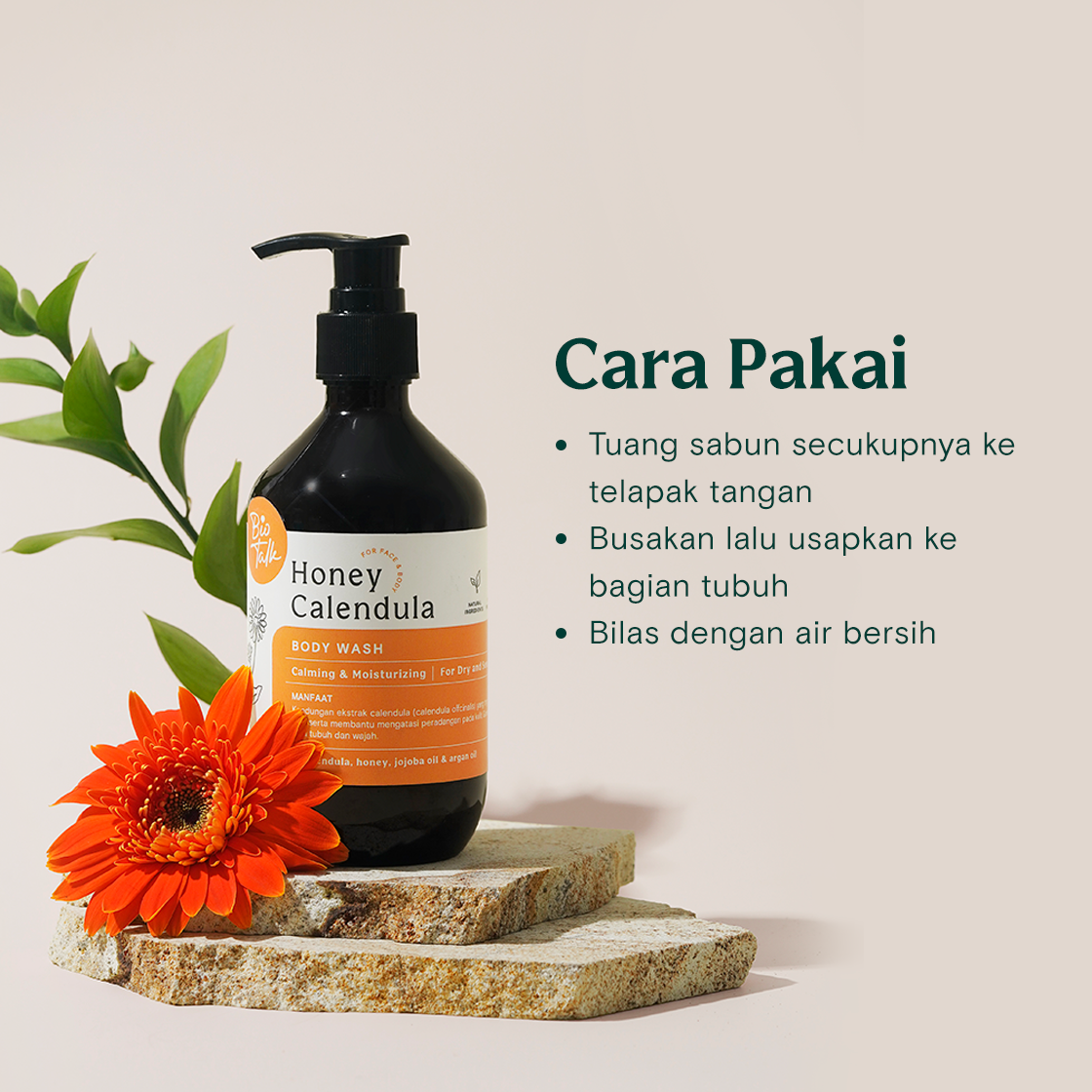 Jual Biotalk Honey Calendula Body Wash | 300 ml | No SLS/SLES | Sabun ...