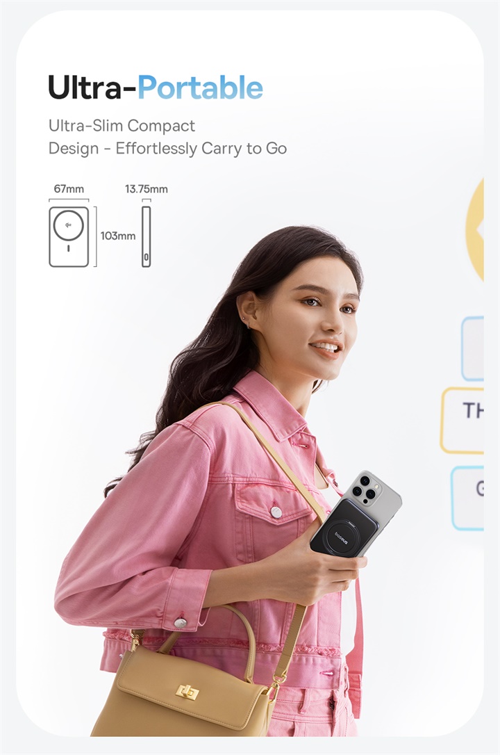 Jual Baseus PicoGo Qi2 Magnetic Magsafe Wireless Power Bank 20W With ...