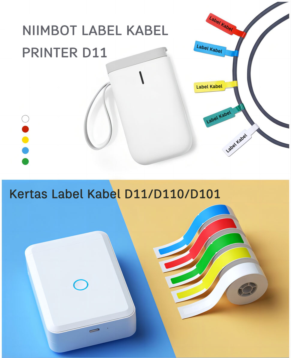 Jual NIIMBOT D11/D110/D101 Kertas Stiker Label Kabel untuk Menandai ...