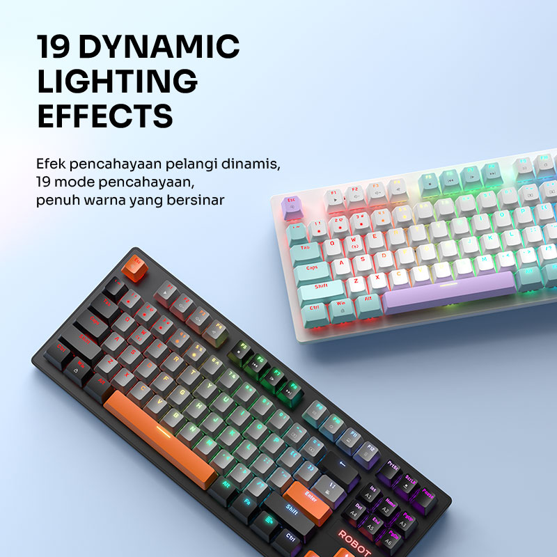 Jual ROBOT WORKMATE III Mechanical Keyboard Kabel Rainbow Lighting ...