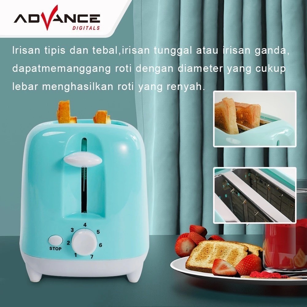 Jual Advance Pemanggang Roti Toaster Sandwich Otomatis Pop-up TOS-T8866 ...