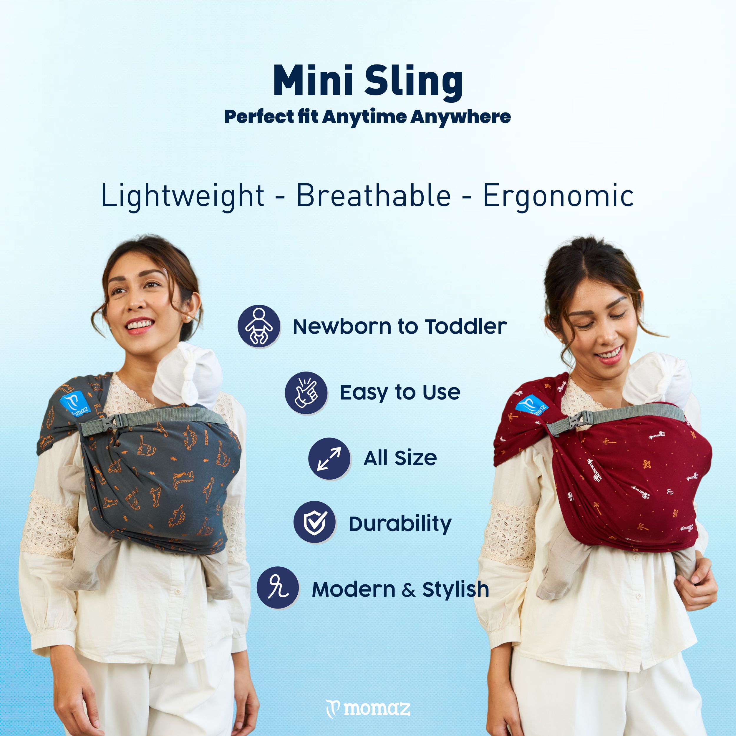 Jual Momaz Geos Gendongan Bayi Minisling Free Size - Gendongan Bayi ...