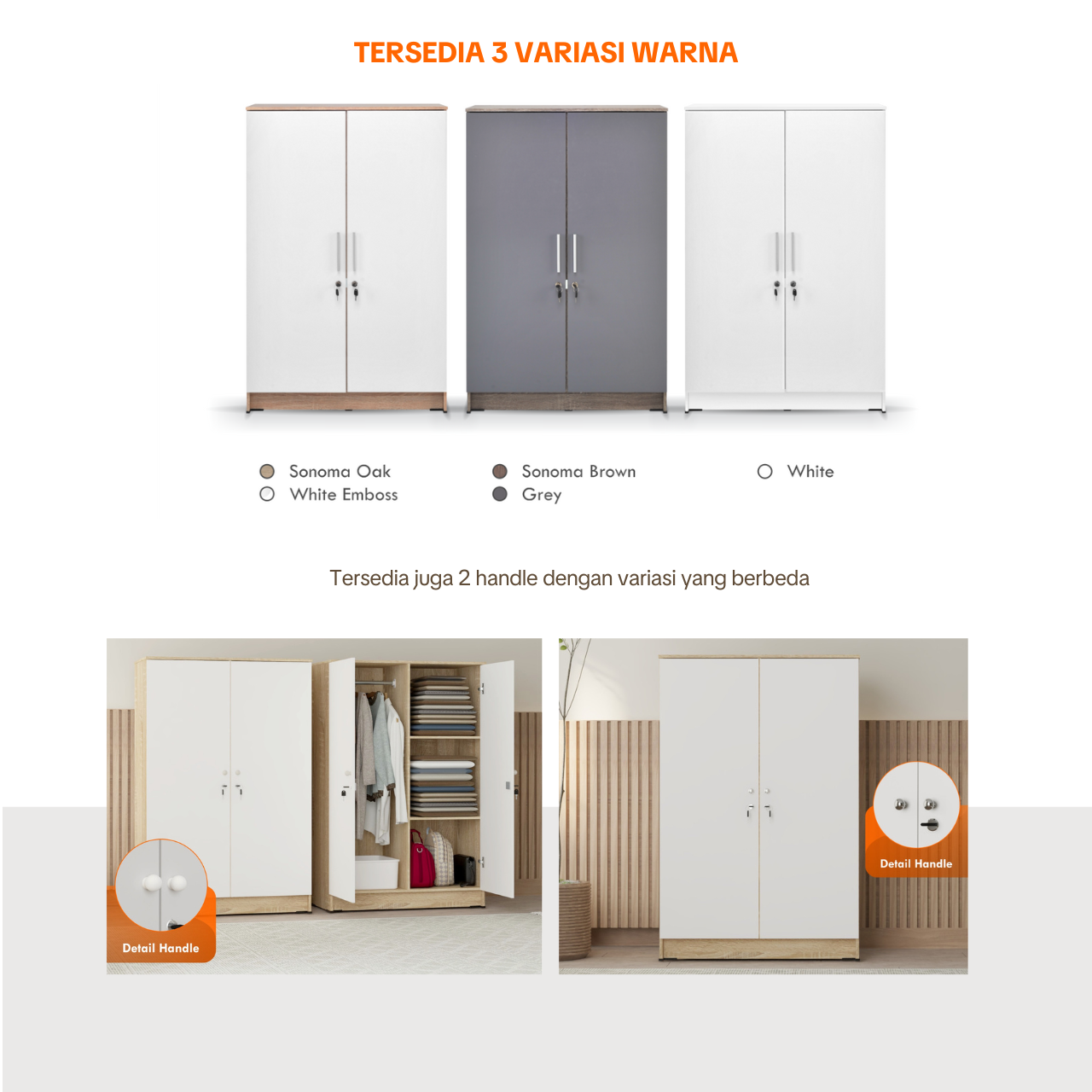 Jual Cubic Lemari Pakaian Anak Minimalis / Almari 2 Pintu - LUNA BL 121 ...