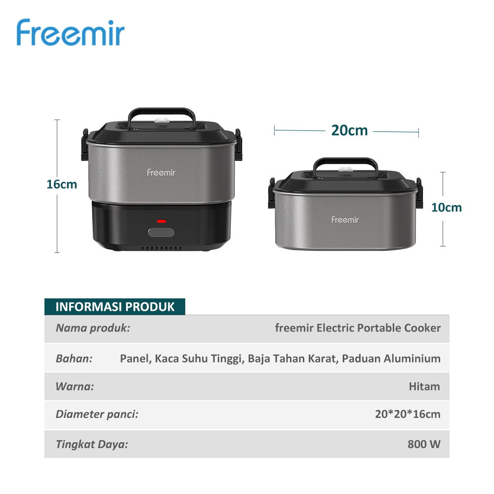 Jual [EXCLUSIVE CHEF ARNOLD] freemir Panci Listrik Portable 900W ...