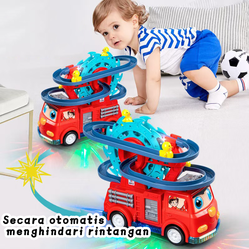 Jual MEKANSM Mainan Anak Mobil Pemadam Perosotan Putar Bebek Hadiah ...