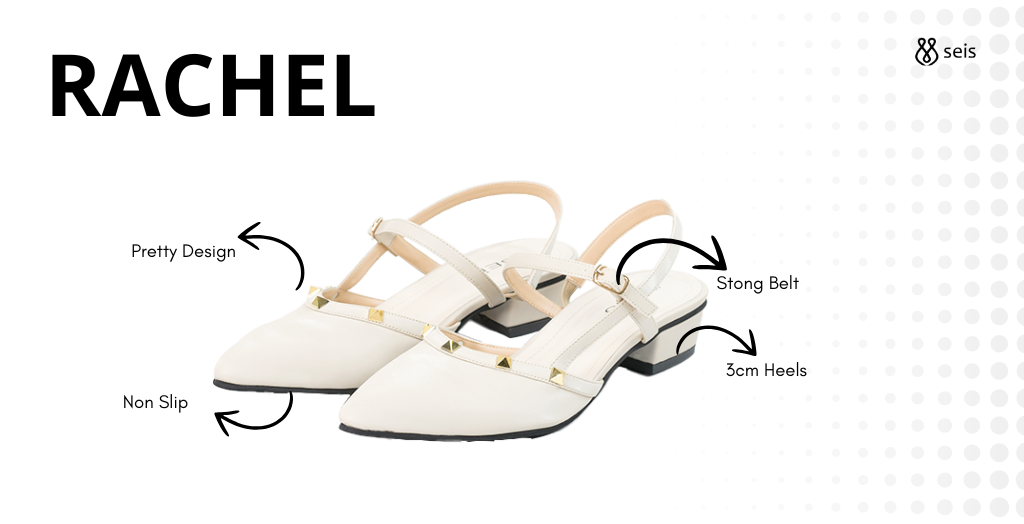 Jual SEIS Rachel Mules Heels Wanita | Slingback Hak 3 cm | Shopee Indonesia