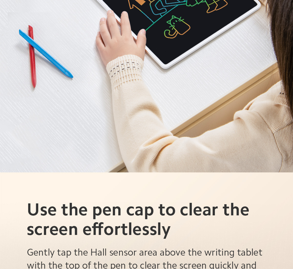 Jual Mi LCD Writing Tablet 13.5 | One tap clear screen | Ultra light ...