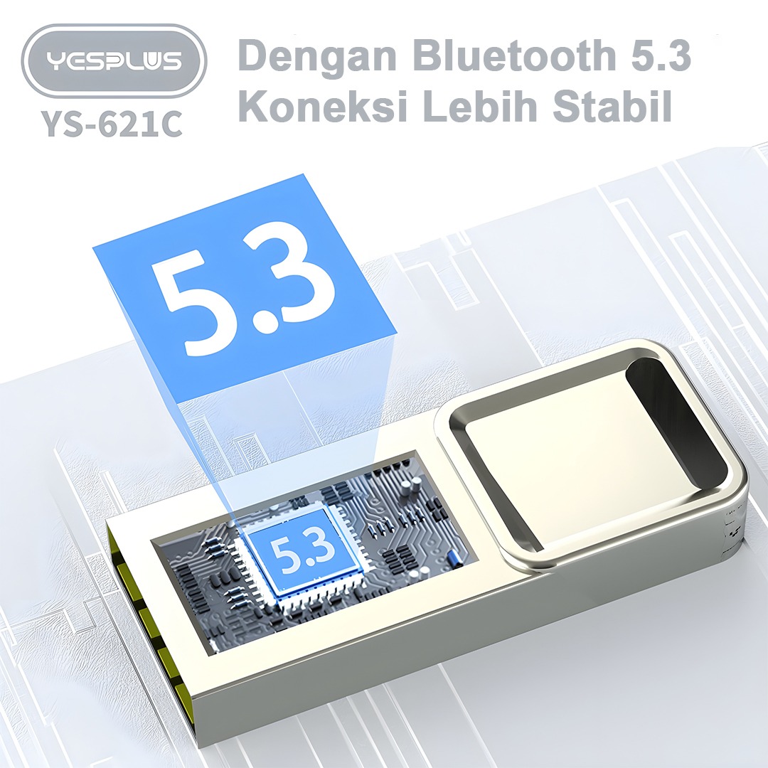 Jual Receiver Wireless Bluetooth 5.3 YESPLUS YS-621C Mini USB Bluetooth ...