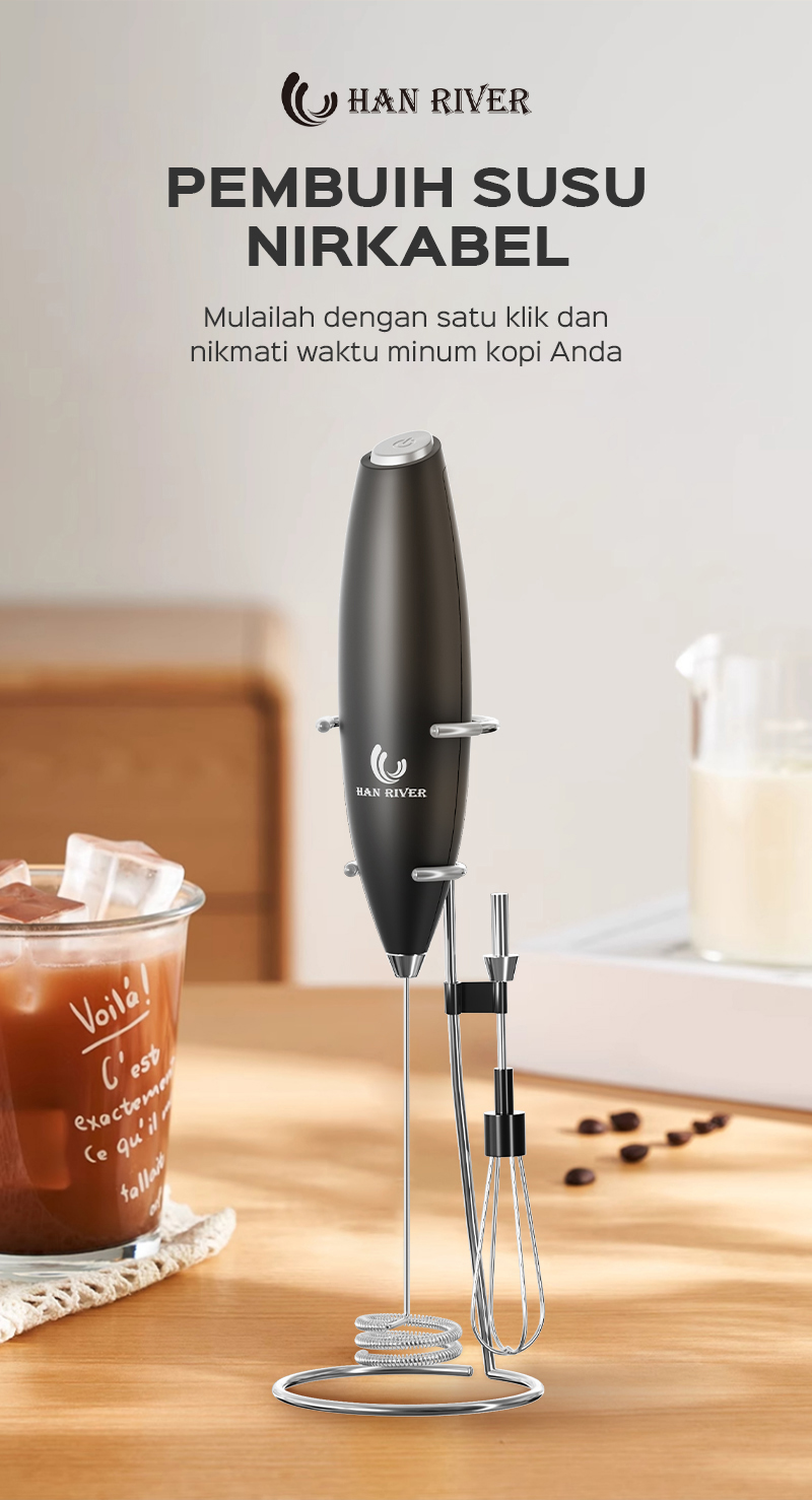 Jual HAN RIVER MIXER HRDDQ07 Pengocok Susu Milk Frother -hitam/putih | Shopee Indonesia