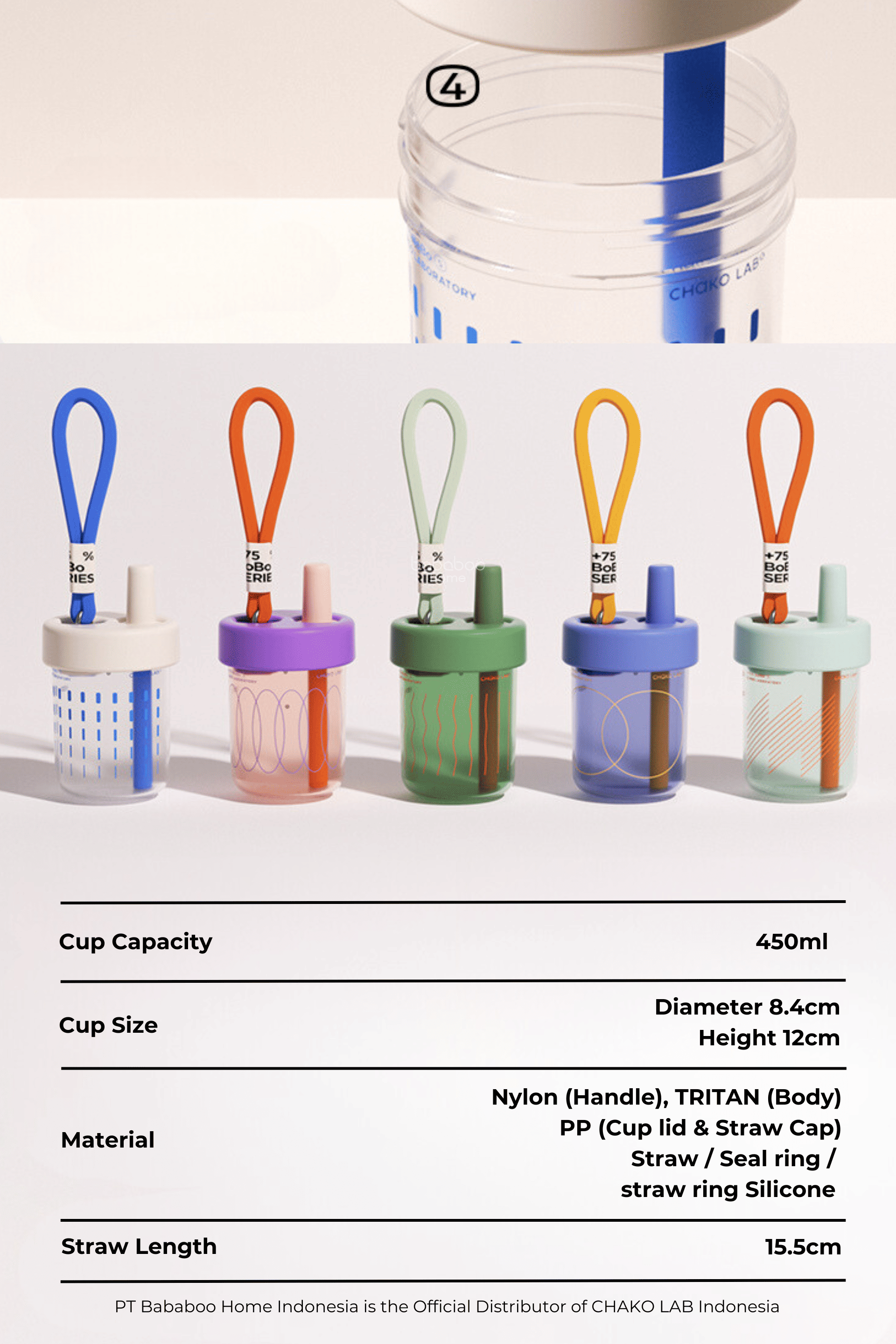 Jual CHAKO LAB Bobo Tritan Cup 450 ml Chakolab | Shopee Indonesia