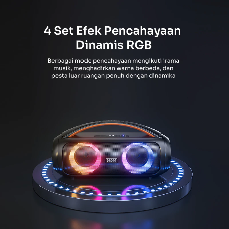 Jual ROBOT Karaoke Speaker Mic Super Bass RB600 Wireless Microphone 40W ...