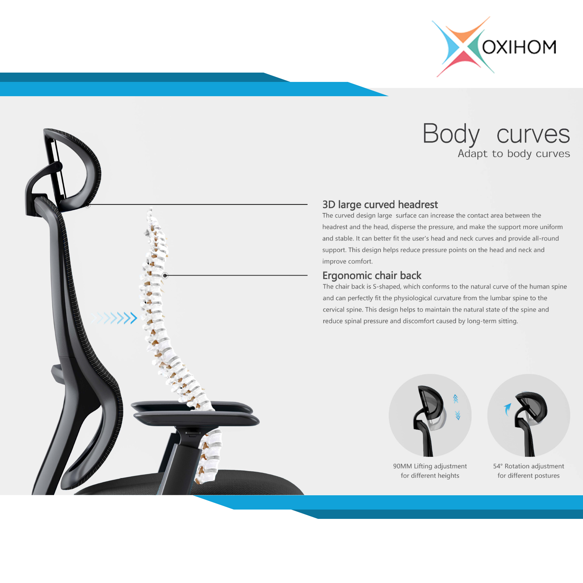 Jual OXIHOM S3 Kursi Mesh Kursi Kantor Kursi Kerja Honeycomb Chair Seat ...