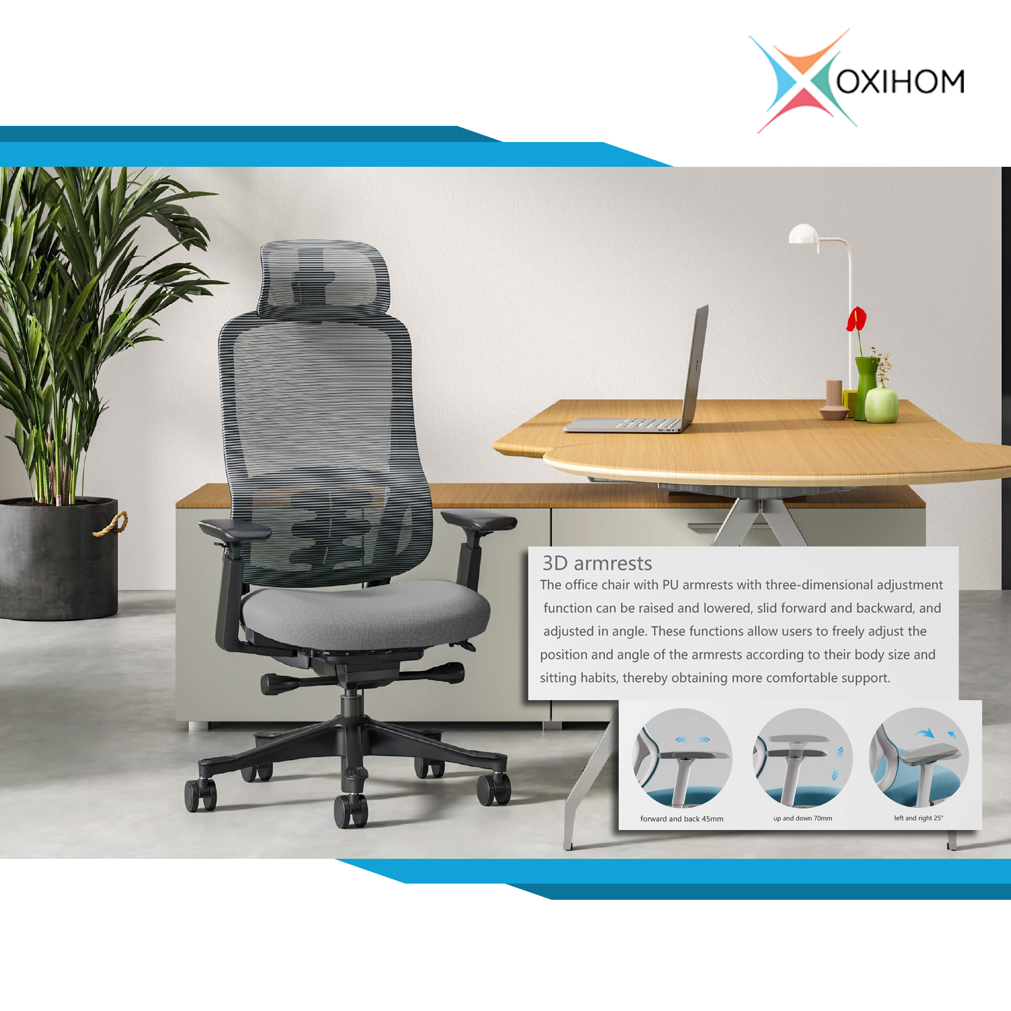 Jual OXIHOM S3 Kursi Mesh Kursi Kantor Kursi Kerja Honeycomb Chair Seat ...