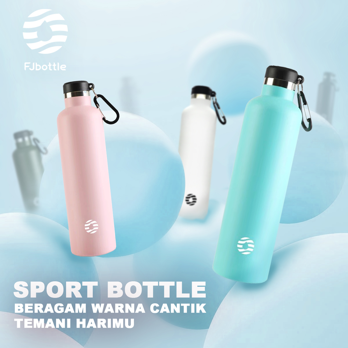Jual FJbottle - SR2101 Botol Minum Tumbler Olahraga Stainless Steel ...