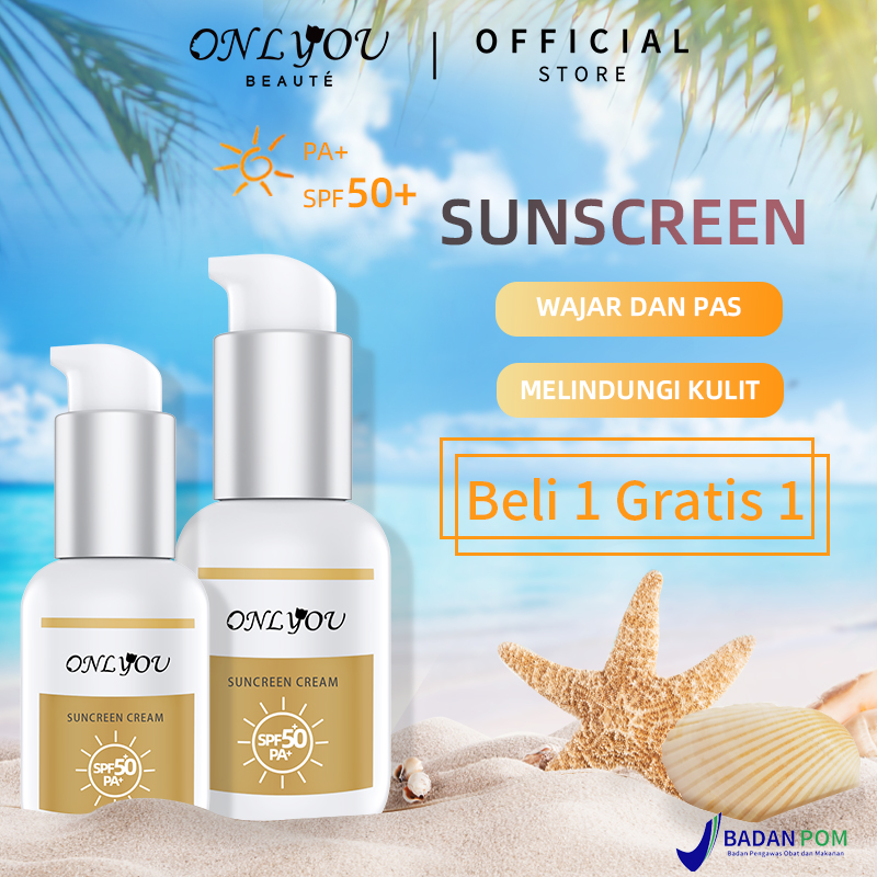 Jual Beli 1 Gratis 1 ONLYOU Sunscreen UV Defender Protector SPF50+ PA+ ...