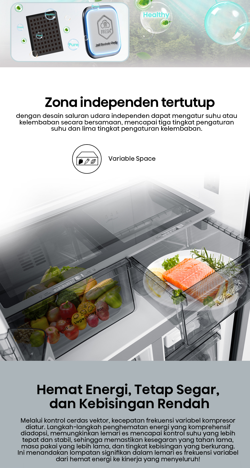 Jual Hisense Kulkas RQ556N4IBU Refrigerator 4 Pintu Kapasitas 467L ...