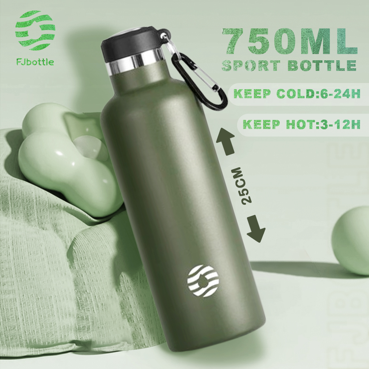 Jual FJbottle - SR2100 Botol Minum Tumbler Olahraga Stainless Steel ...