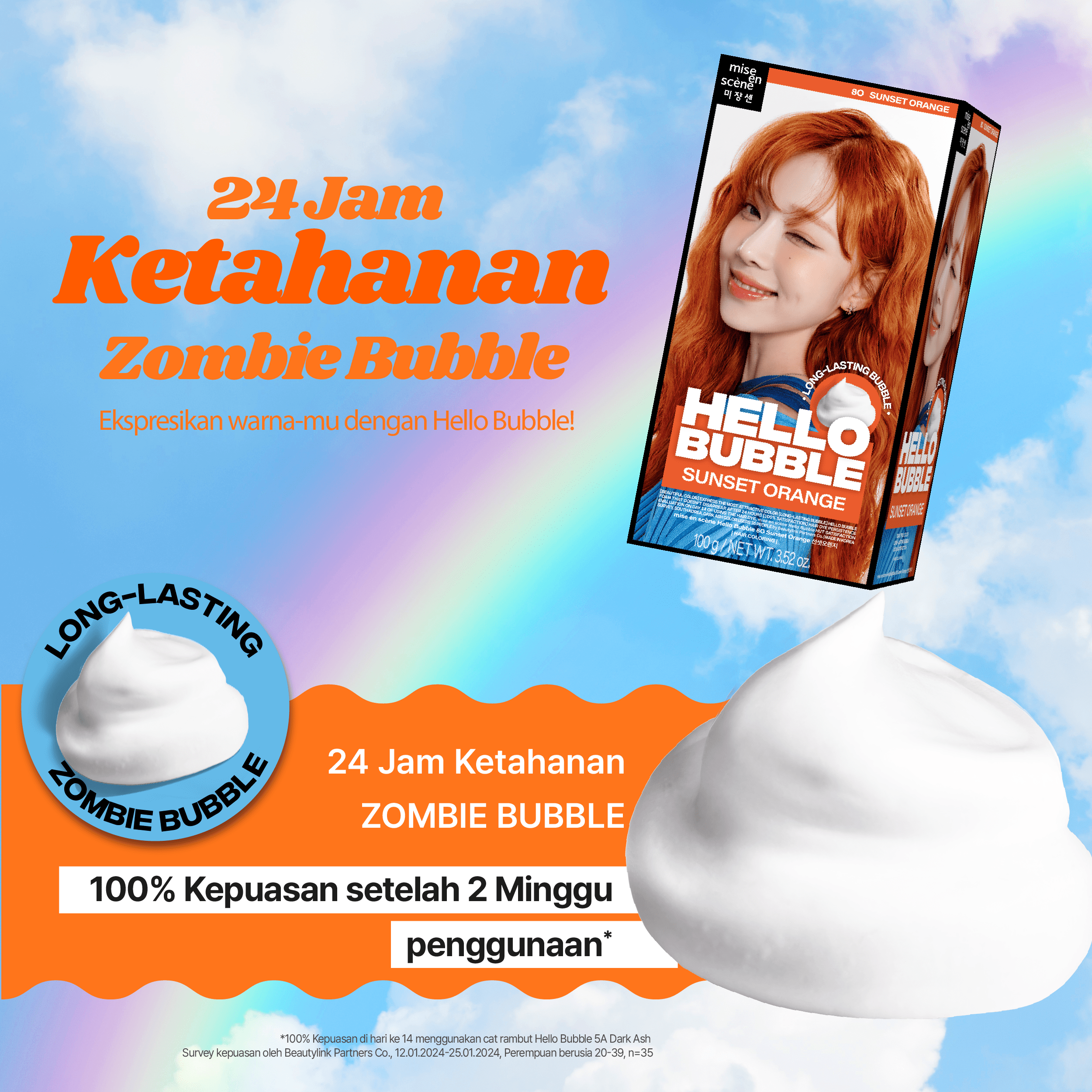 Jual [PAKET HEMAT ISI 2] mise en scene Hello Bubble Hair Color Twin ...