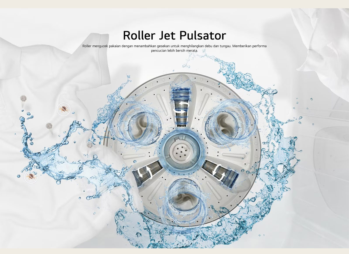 Jual LG MESIN CUCI WASHING MACHINE 10KG, 2 Tabung Top Loading | Dengan ...