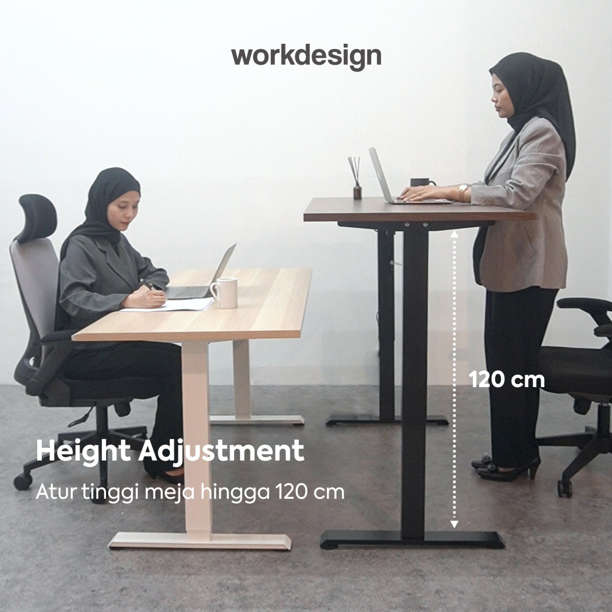 Jual Workdesign Tota Natu Baron TT160 Meja Kerja Elektrik Dengan Fitur Adjustable Lift Up / Naik ...