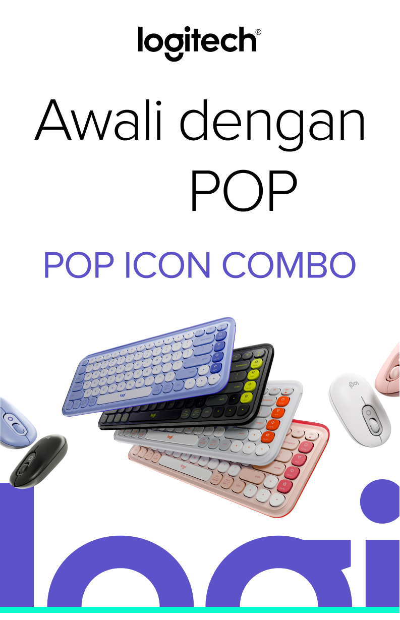 Jual Logitech POP ICON COMBO, Kombo Keyboard dan Mouse Bluetooth ...