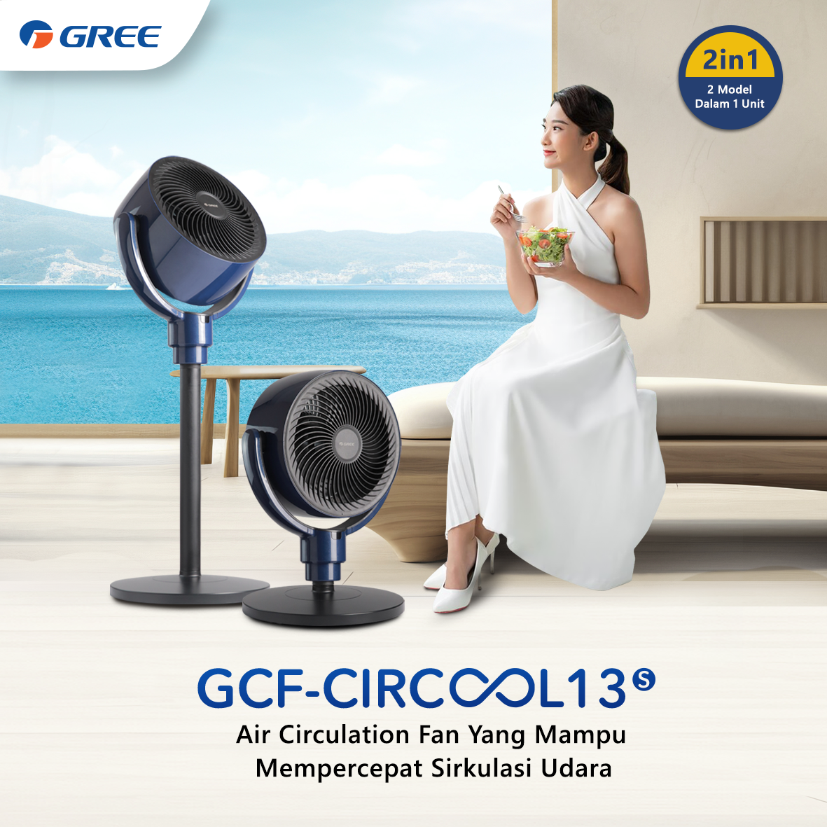 Jual GREE - Air Circulation Fan - Swing Otomatis - 2in1 Kipas Meja dan ...