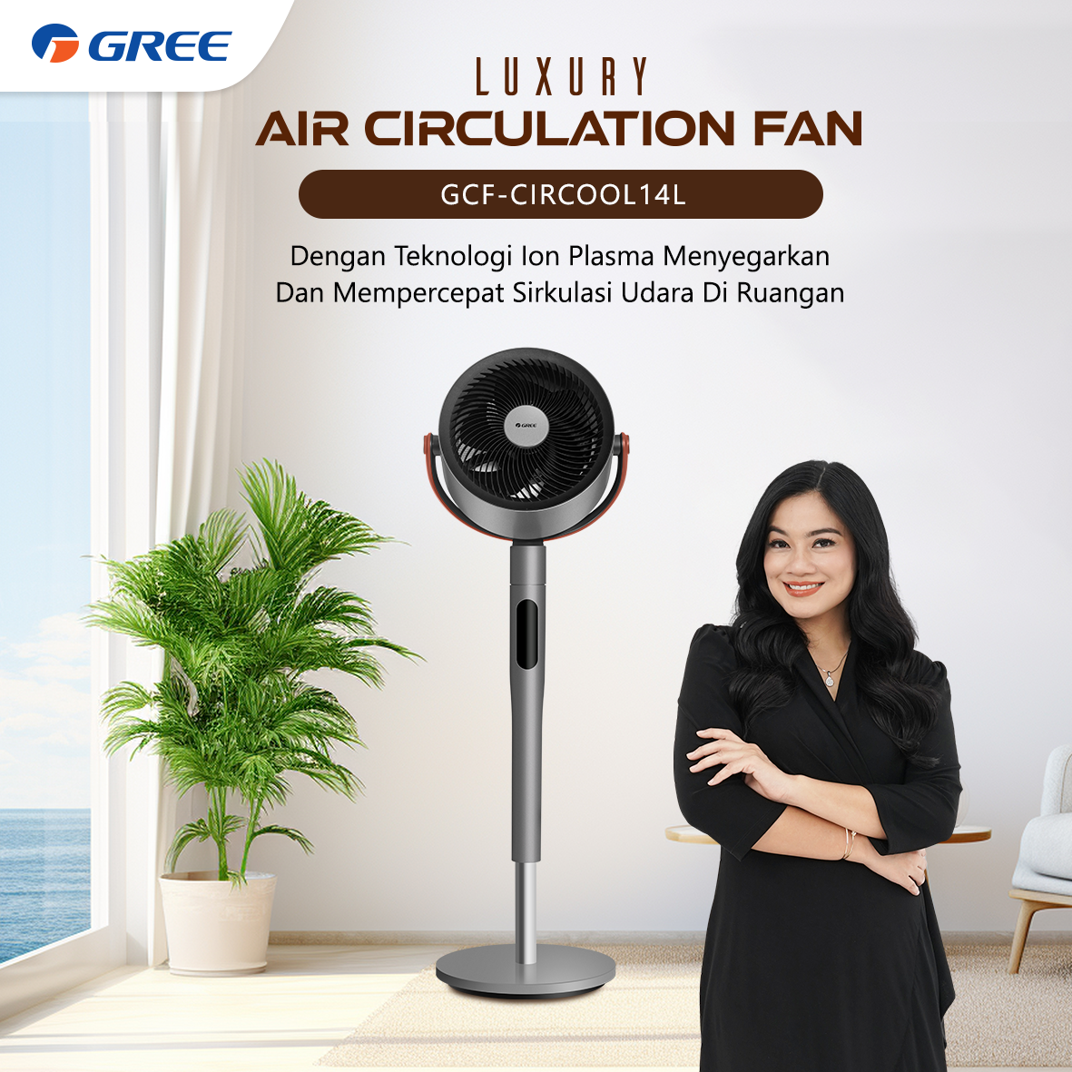Jual GREE - Air Circulation Fan - Swing Otomatis - Dilengkapi Ion ...