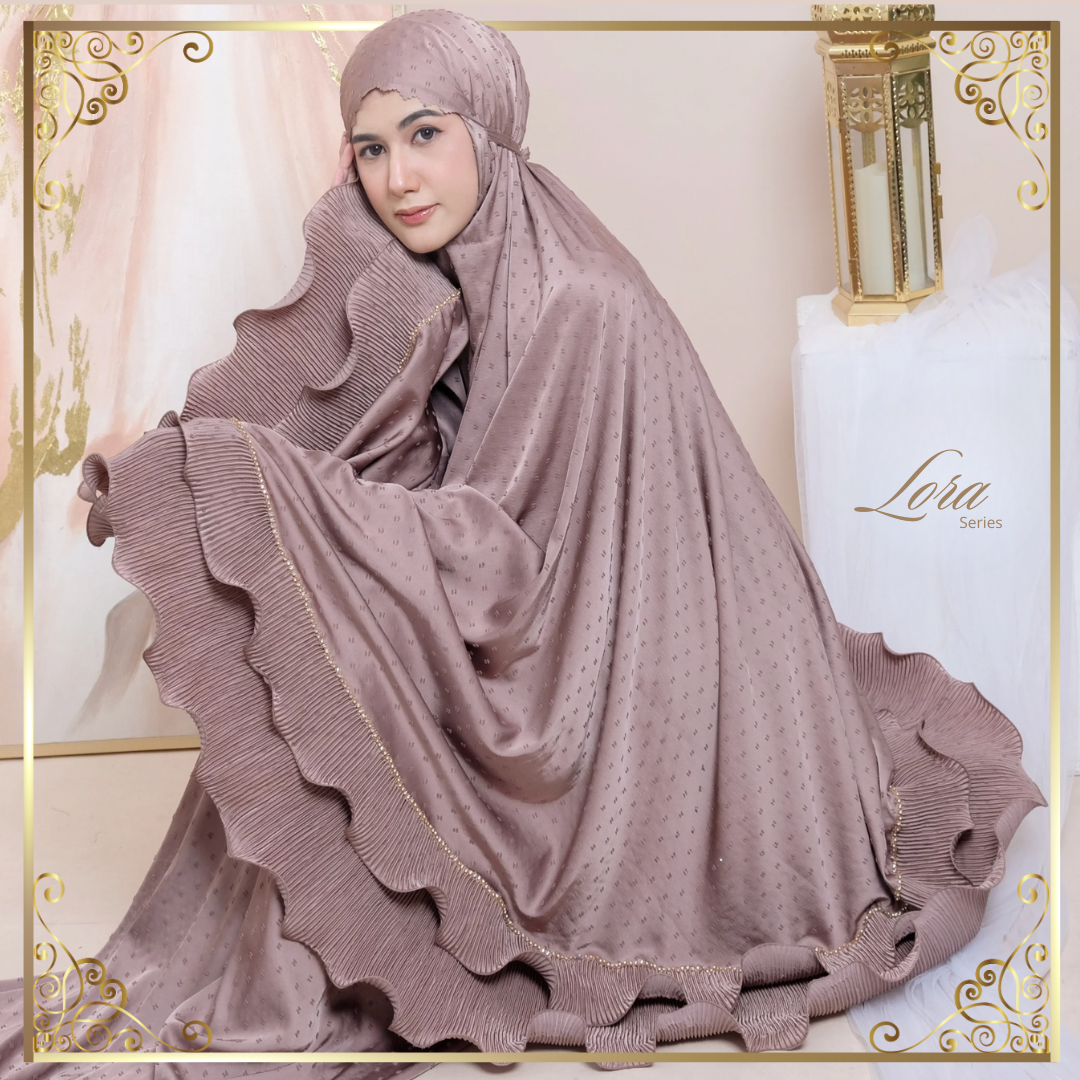 Jual ALMECCA - Mukena Dewasa Mewah 2in1 Premium Silk Uragiri Lora Series Almecca | Shopee Indonesia