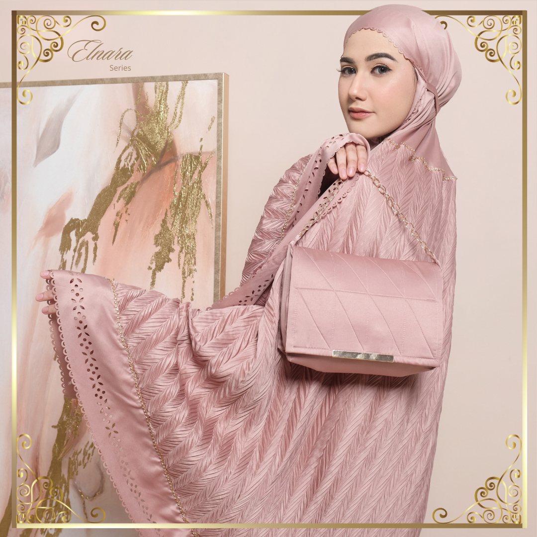 Jual ALMECCA - Mukena Dewasa Elnara Premium Traveling 2in1 Mewah | Shopee Indonesia
