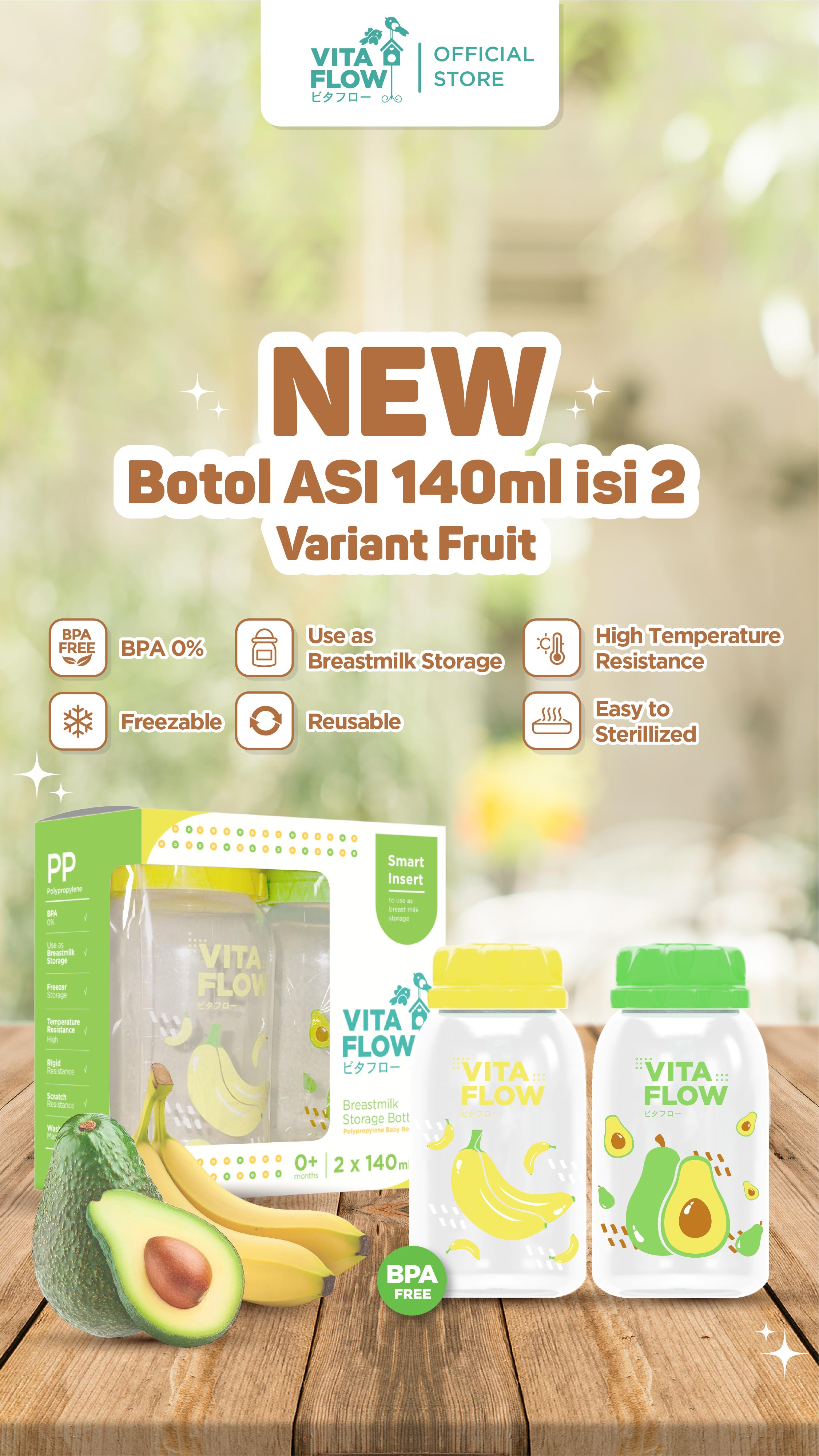 Jual Vitaflow Botol ASI 3in1 Polypropylene (PP) | Shopee Indonesia