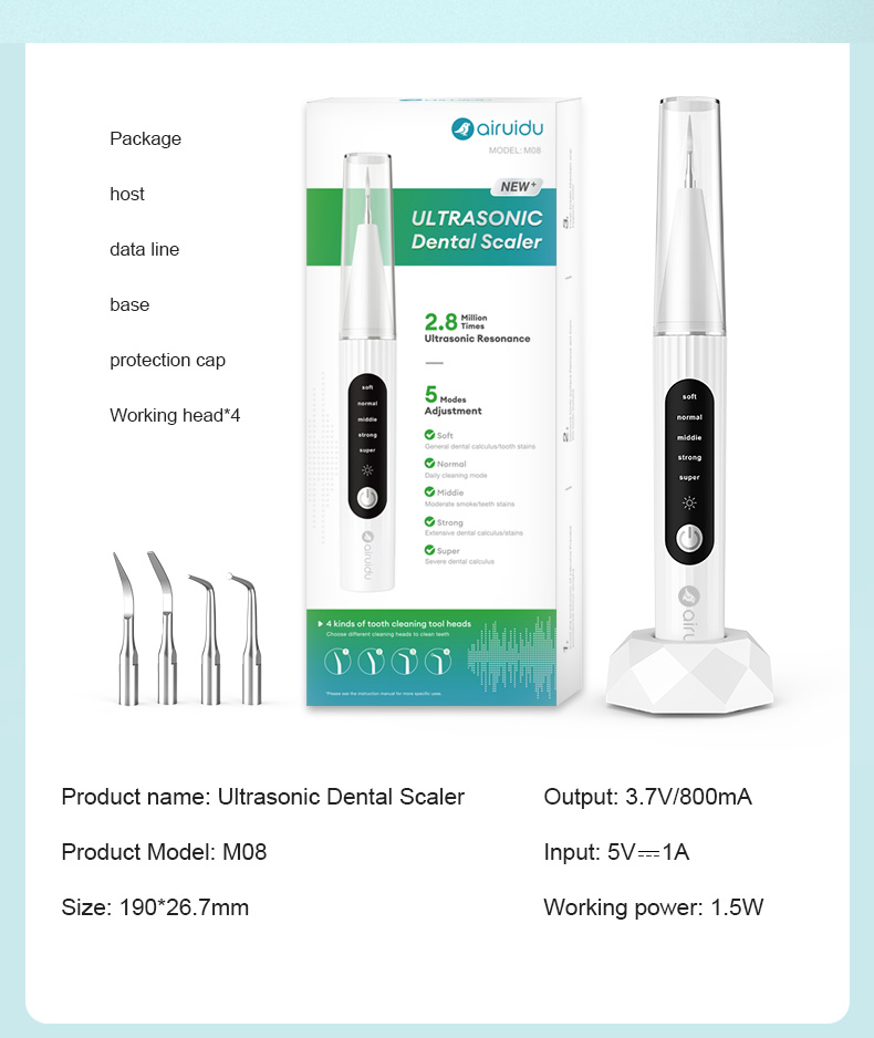 Jual Airuidu M08 sonic Pembersih Karang Gigi Electric Teeth Cleaner ...