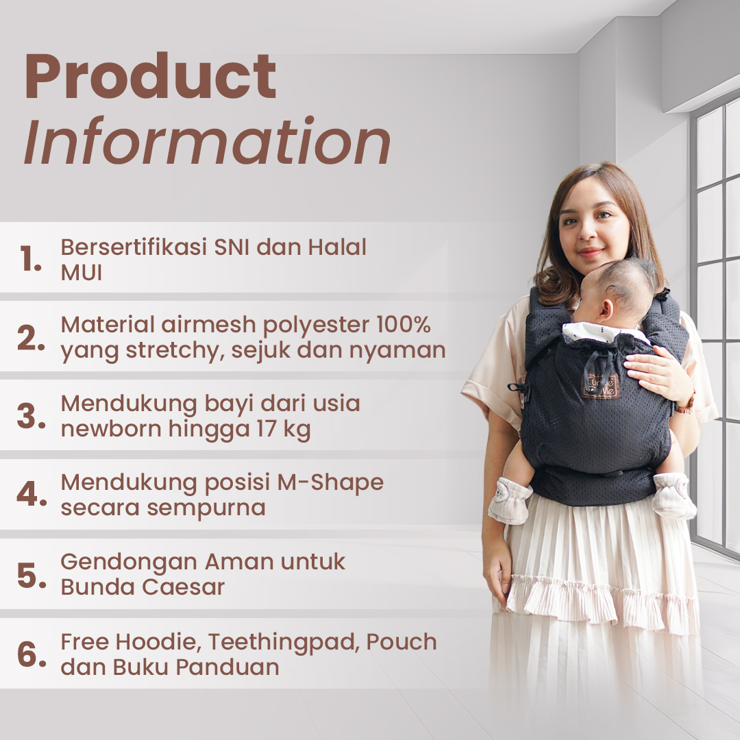 Jual Gendongan Bayi - CUDDLEME Levana Air Carrier Gendongan Newborn M ...