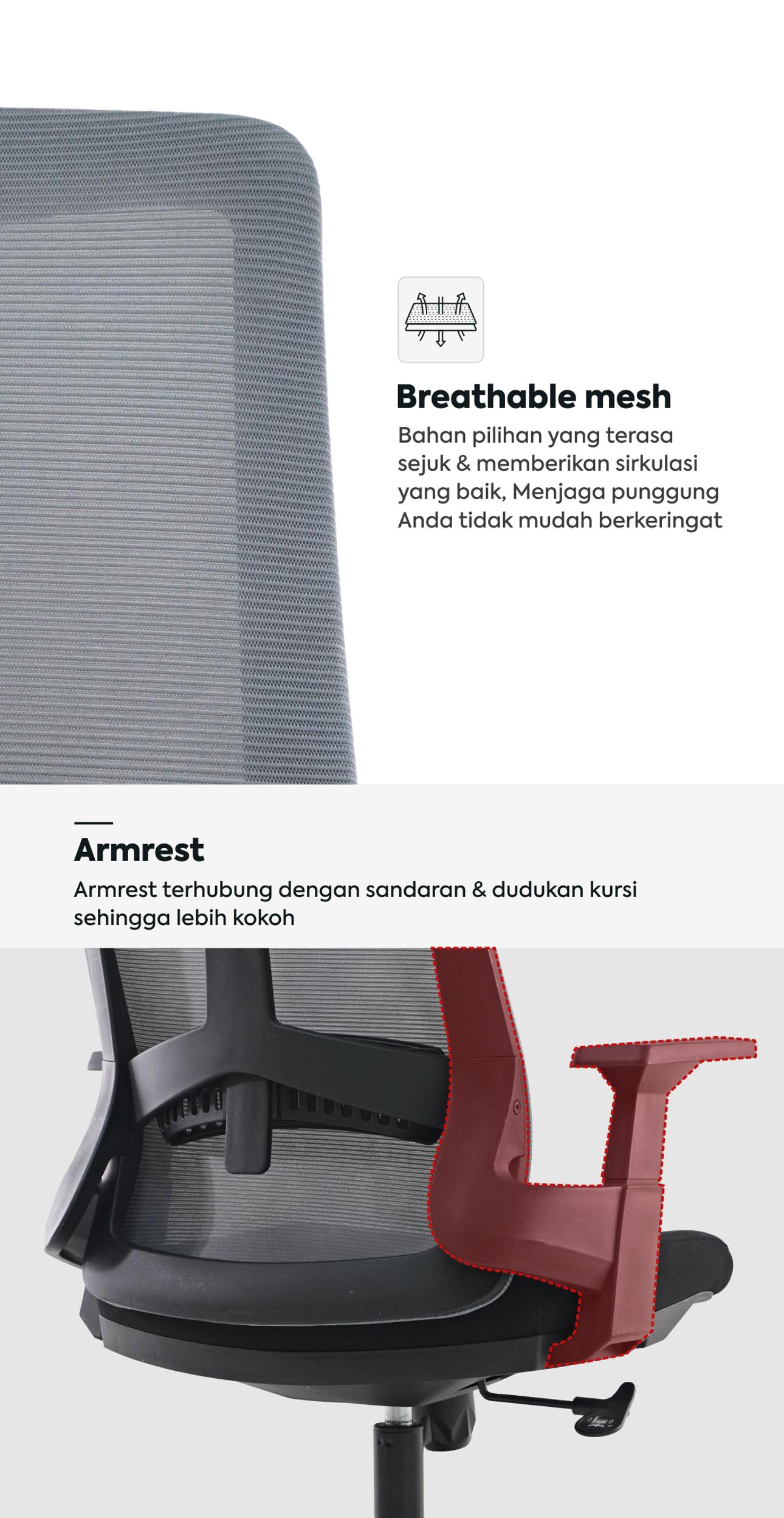 Jual Workdesign - Ahsoka EC Kursi Kantor / Kursi Kerja Ergonomis dengan Lumbar Support | Shopee ...