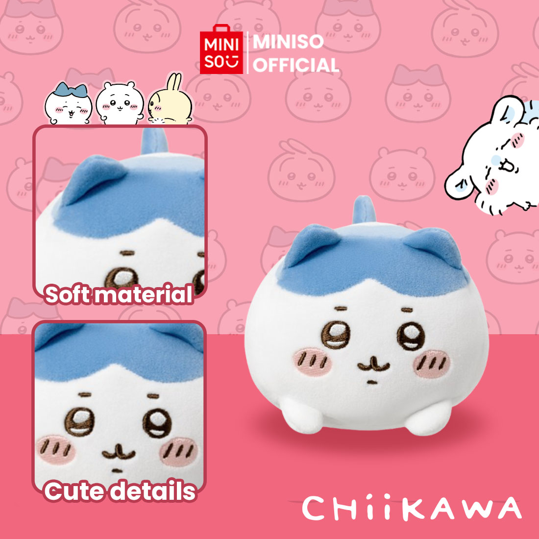 Jual Miniso x Chiikawa Collection Stacking Plush Toy Boneka Bentuk Lucu ...