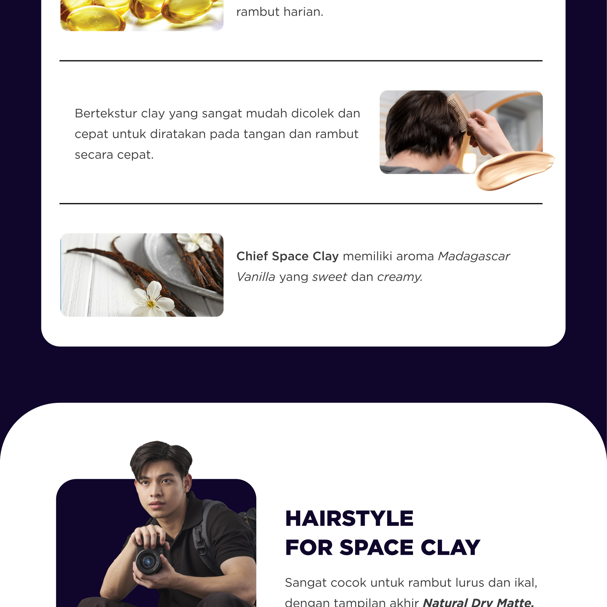 Jual Chief Space Clay Travel Size Pomade 28,5gr – Travel Friendly ...