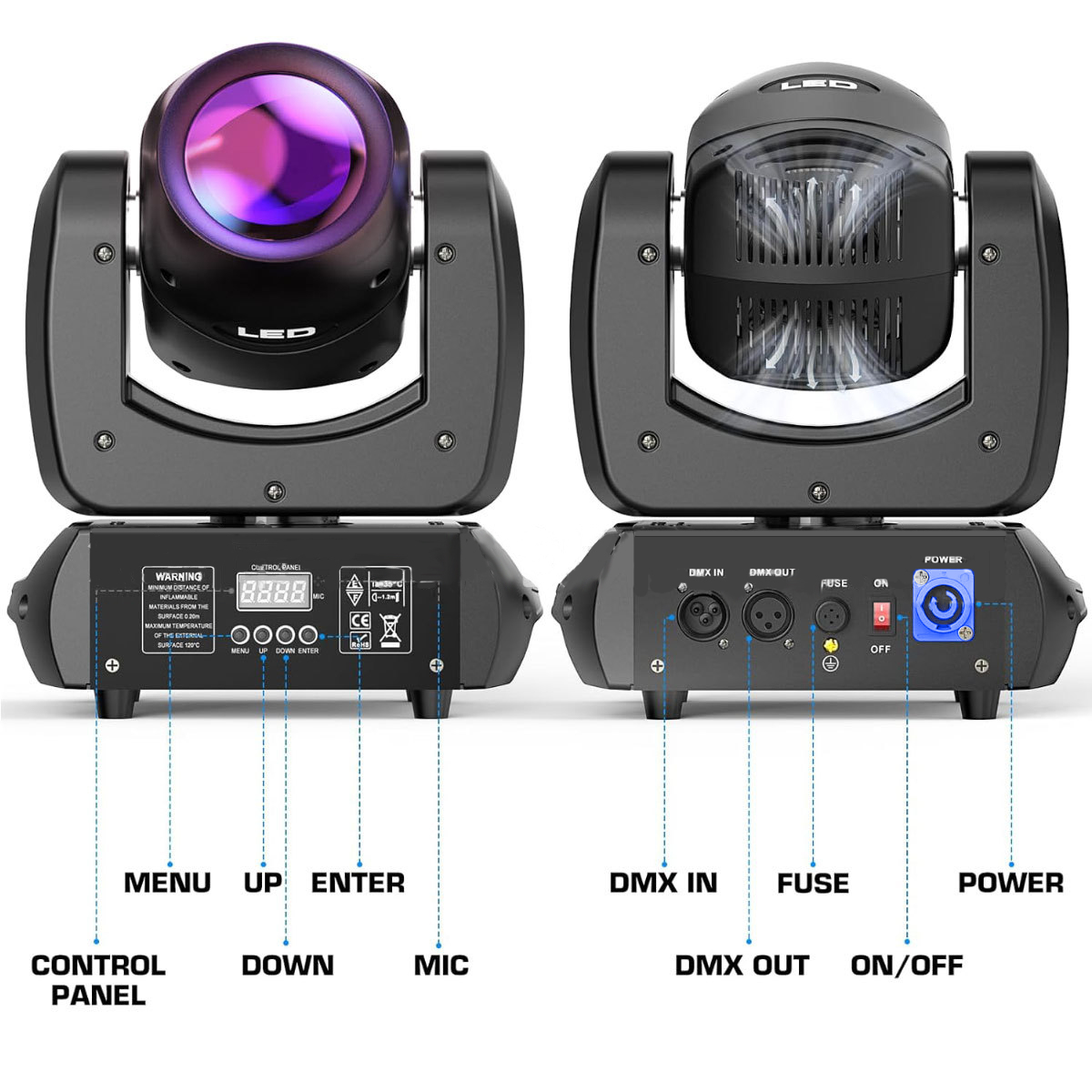 Jual Kaiy/beam mini/Lampu Sorot Panggung Light 100w Moving Head Beam ...