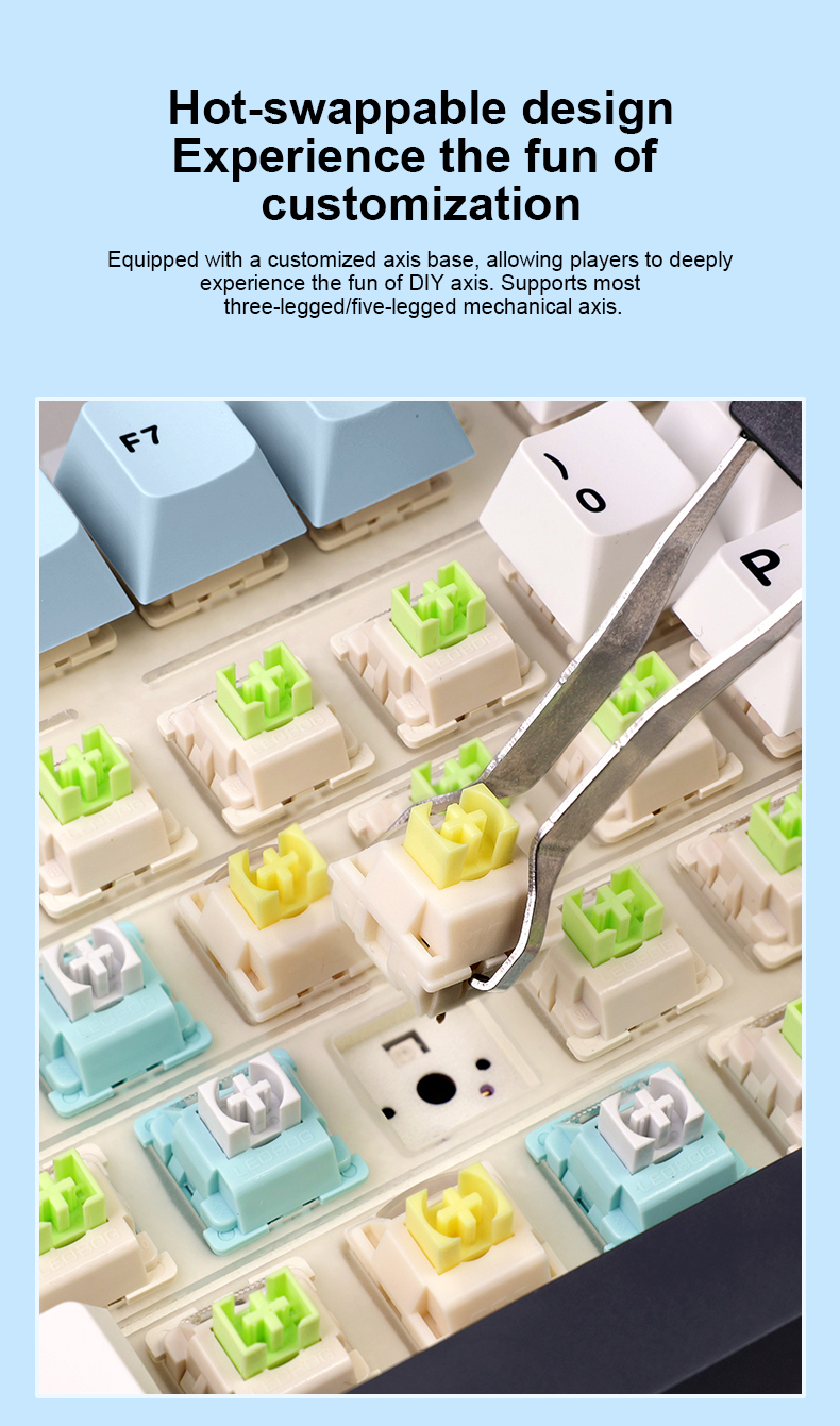 Jual AULA F75 Wireless Mechanical Keyboard – Linear Switch, Hot ...