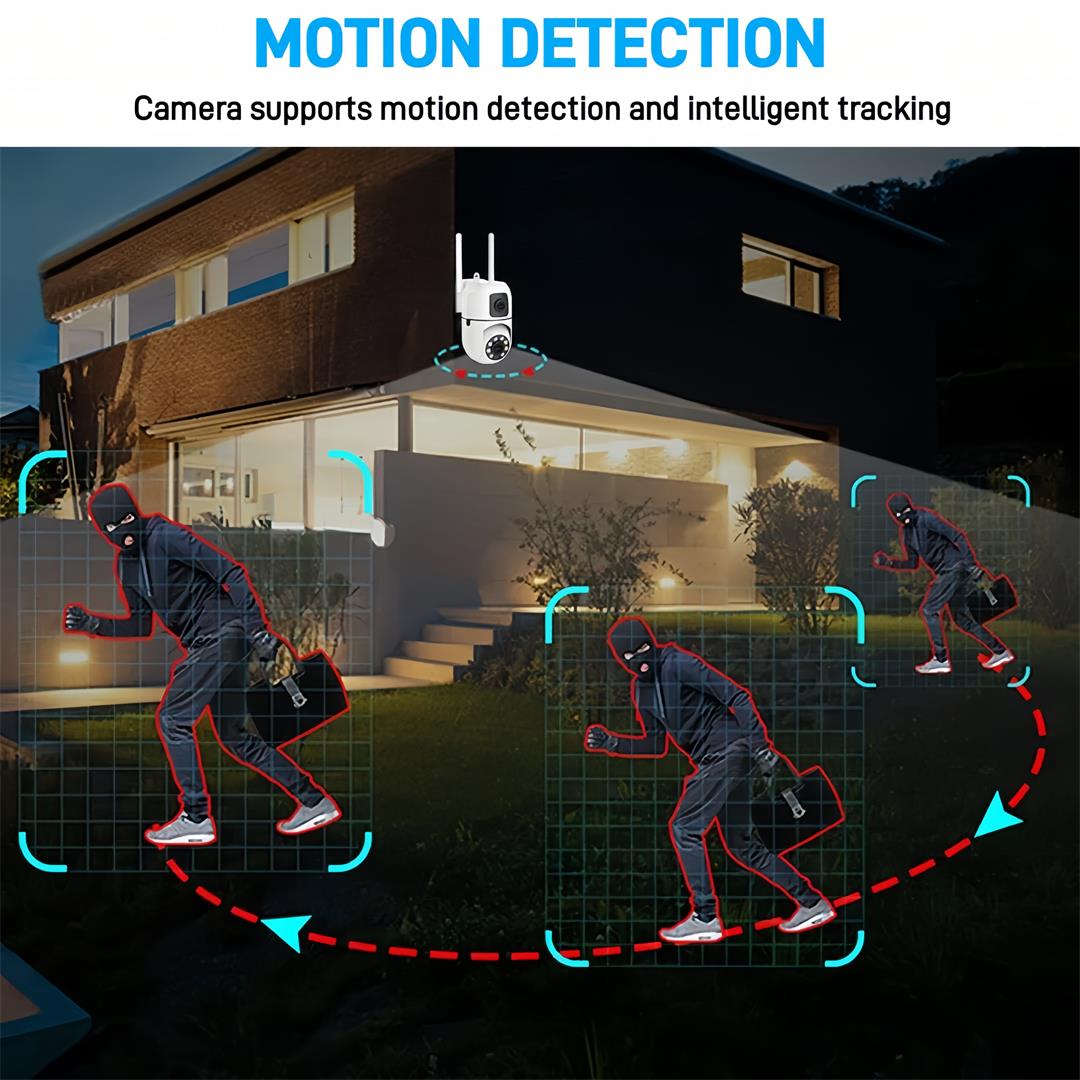 Jual V380 Pro Dual Lens Outdoor CCTV Wifi HD Human Tracking Malam Lensa IP66 Weather-Proof CCTV ...