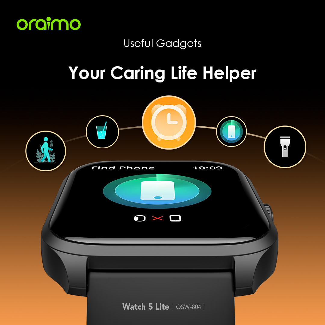 Jual (NEW LAUNCHING) oraimo Watch 5 Lite Smartwatch OSW-804 Jam Tangan ...