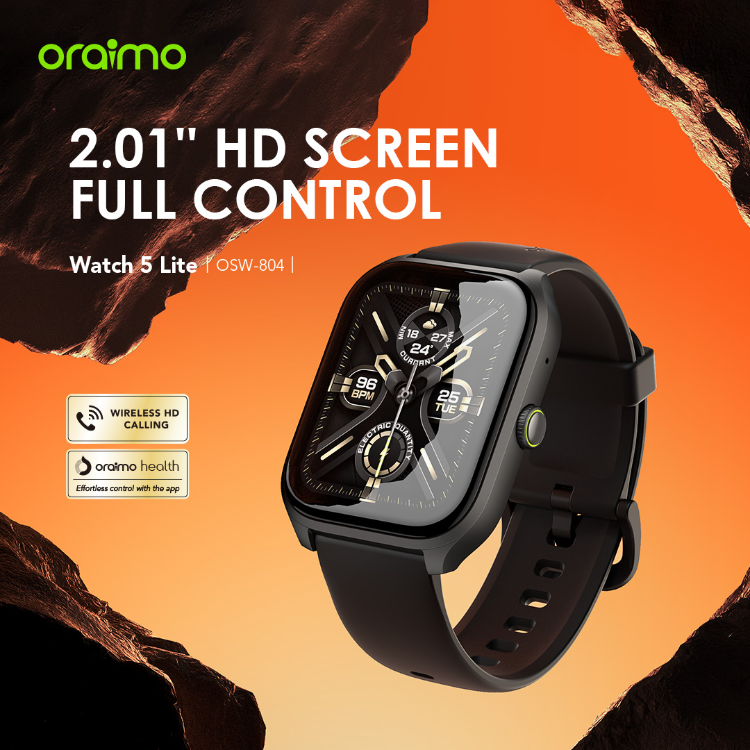 Jual (NEW LAUNCHING) oraimo Watch 5 Lite Smartwatch OSW-804 Jam Tangan ...