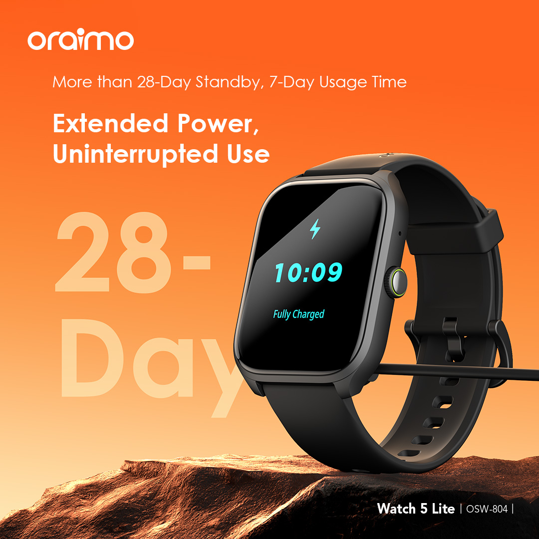 Jual (NEW LAUNCHING) oraimo Watch 5 Lite Smartwatch OSW-804 Jam Tangan ...